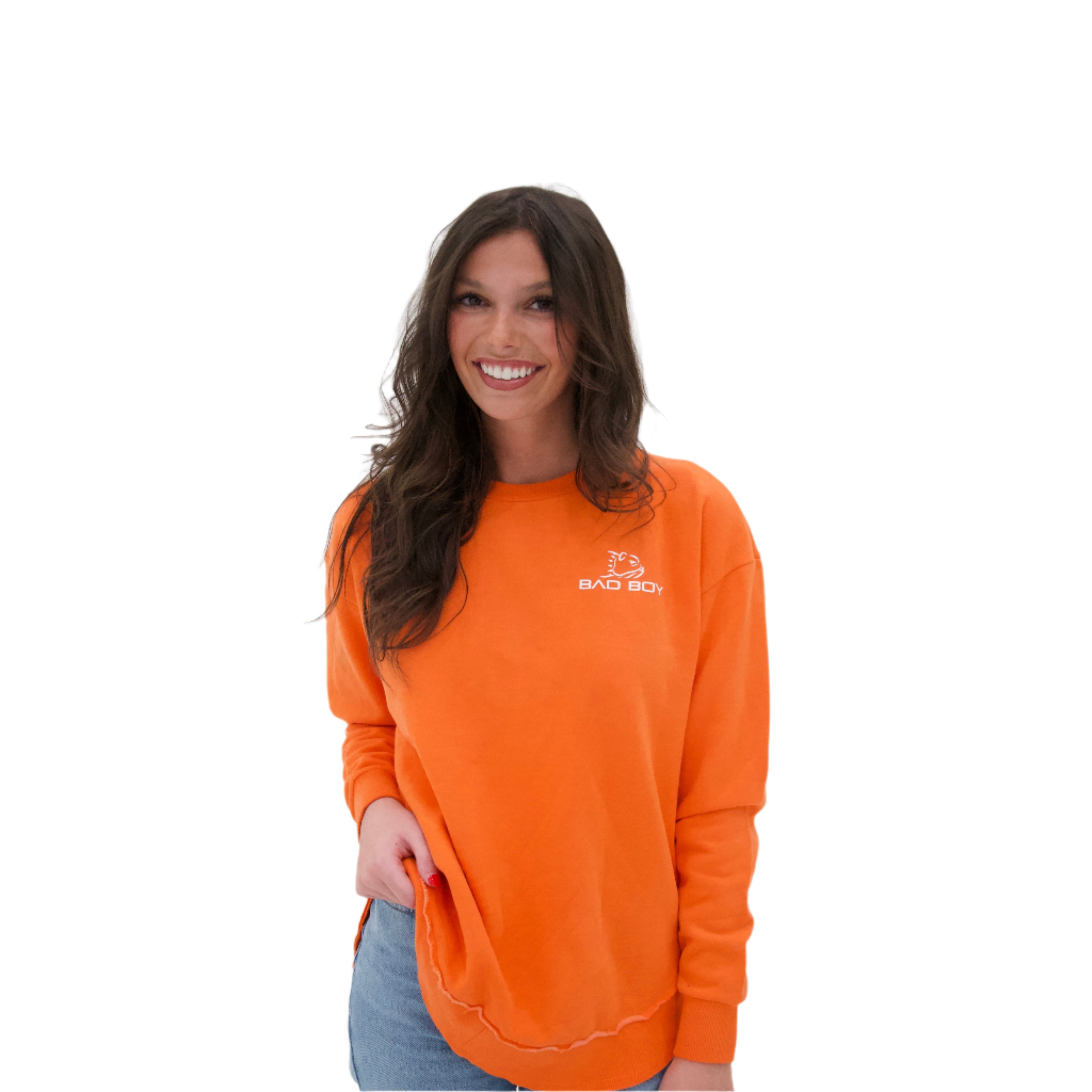 ORANGE BAD BOY LOGO SWEATSHIRT – Bad Boy Mowers
