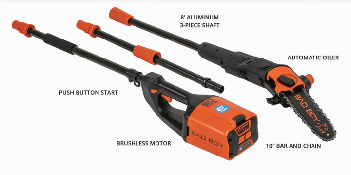 BAD BOY MOWERS E-SERIES 80V BRUSHLESS 10" POLE SAW – Bad Boy Mowers
